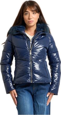 Yes-Zee YES Zee, Femme, Vestes, Bleu, Taille: 42 FR Veste matelassée bleue avec gilet détachable
