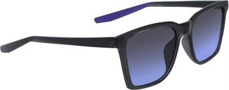 Nike Quadratisch-Sonnenbrille, Logo (&Ouml;lblau/Rauch-Grau)