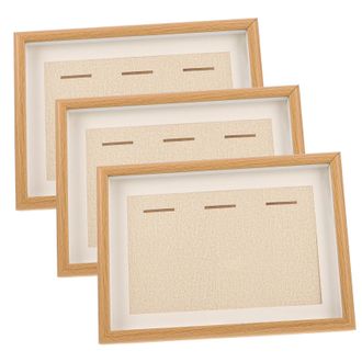 SOLUSTRE 3st&uuml;cke Medaillen Displayschrank Medaillenrahmen Zur Aufbewahrung F&uuml;r Marathon-Sportler Fotorahmen Aus Holz F&uuml;r Pr&auml;sentation Von Medaillen Und Fotos