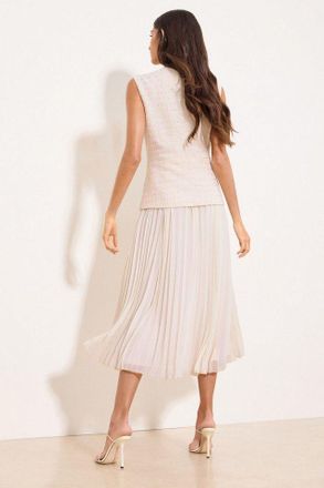 Lipsy Midikleid Premium Midikleid aus Boucl&eacute; mit V-Ausschnitt (1-tlg)