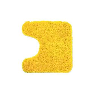 WohnDirect Tapis de Bain Jaune - 45x45cm avec Encolure pour WC - pour cr&eacute;er Un Set de Tapis de Bain - Antid&eacute;rapant, Absorbant et Doux