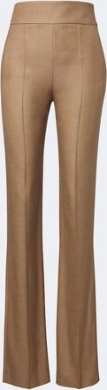 Valentino Pantalon droit en soie et laine