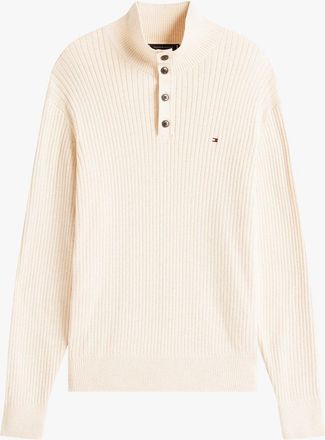 Tommy Hilfiger Pull col boutonn&eacute; en coton et cachemire