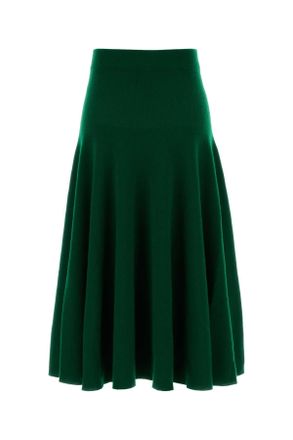 Tom Ford Pleated Wool Skirt - Green