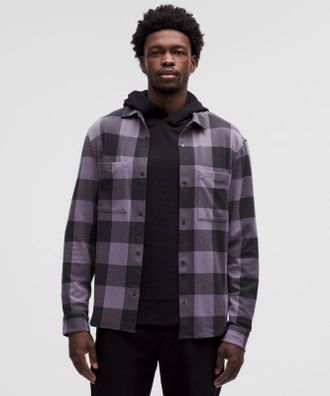 lululemon Surchemise en maille douce pour Hommes - Gris/Violet/Violet - Taille 2XL