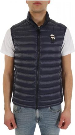 Karl Lagerfeld Homme, Vestes, Bleu, Taille: 2XL Veste sans Manches Matelass&eacute;e