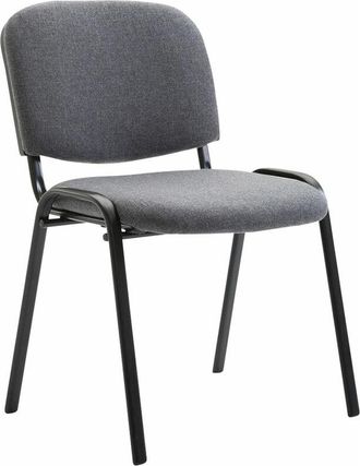 Clp Chaise de visiteur id&eacute;ale pour la salle dattente empilable en diff&eacute;rentes couleurs tissu colore : Gris