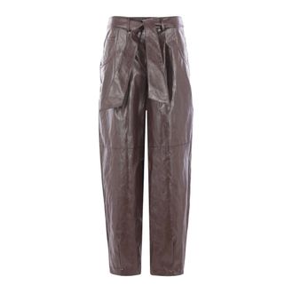 Federica Tosi Femme, Pantalons, Brun, Taille: 40 FR Pantalon Large