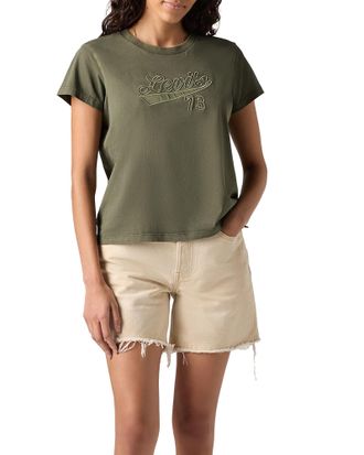 Levi's Graphic Boxy Tee T-Shirt Damen, Gr&uuml;n (0040), XS