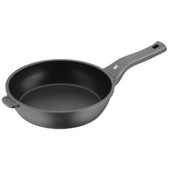 WMF Permadur Premium Schmorpfanne 24 cm Induktion, mit Gegengriff, hoher Rand, Aluminium beschichtet, Kunststoffgriff mit Flammschutz