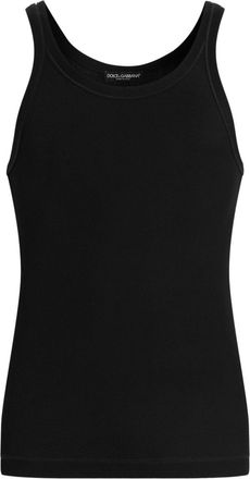 Dolce & Gabbana débardeur à patch logo - Noir