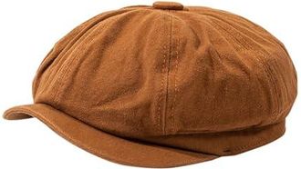 Generic Grande casquette unisexe en cuir pour femme 8 panneaux en denim Newsboy gar&ccedil;on violoniste cabbie artiste peintre b&eacute;ret plat chapeau dhiver fran&ccedil;ais, j