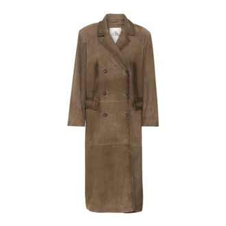 Karen by Simonsen Zweireihige M&auml;ntel - - Coats - Damen - Braun - L