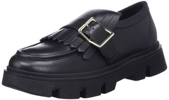 Geox Damen D VILDE C Moccasin, Black, 38.5 EU