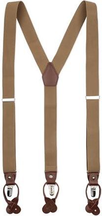 Suitable Bretelles de luxe beige pour homme, Marron, beige., taille unique