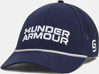 Under Armour Jordan Spieth Drive Mid Kappe mit Snapback-Verschluss für Herren Midnight Blaue Marine / Weiß EINHEITSGRÖSSE