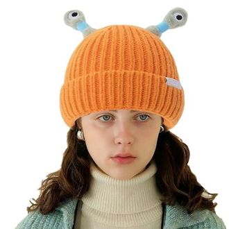 Generic Bonnet dhiver tricot&eacute; - Bonnet chaud, doux et confortable, coupe r&eacute;glable, longueur des oreilles | Bonnet unisexe pour temps froid, bonnet thermique d