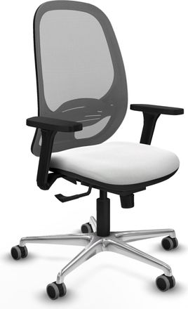 Piqueras y Crespo Cilanco B&uuml;rostuhl mit 3D-Armen, h&ouml;henverstellbare Lendenwirbelst&uuml;tze, ausgestattet mit 3 Positionen und Schneideschaum, Grau/Wei&szlig;