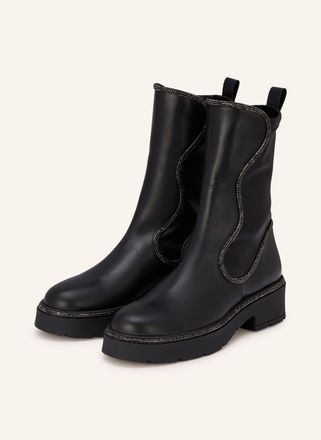 Rene Caovilla Rene Caovilla Stiefeletten Mit Schmucksteinen schwarz