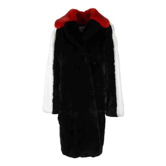 Msgm Einfach gekn&ouml;pfter Pelzmantel - - Coats - Damen - Schwarzk - XS