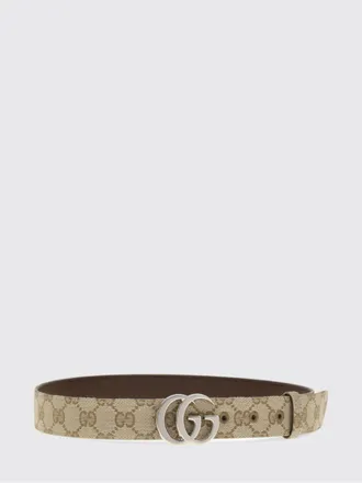 Gucci Ceinture en coton enduit avec boucle Monogramme GG