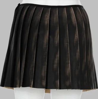 Diesel Pleated with Distressed Effect Skirt - Brown
