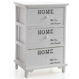 Trade Shop Trade Shop - 3-SCHUBLADEN-KOMMODE 60X40X31CM nachttisch home weiss holz modern mehrzweck