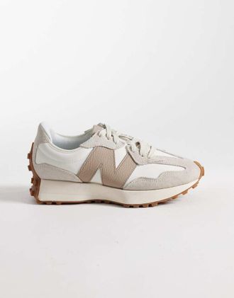 New Balance 327 - Baskets - Blanc cass&eacute; et beige