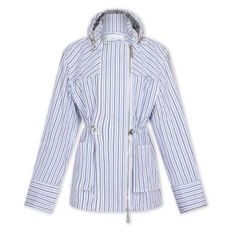 Paco Rabanne Kapuzenparka aus Baumwoll-Popeline - - Coats - Damen - Blau - 2XS
