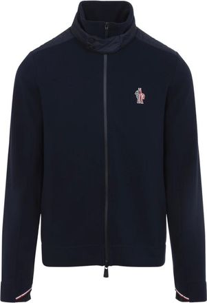 Moncler Homme, Pulls, Bleu, Taille: XL Cardigan zipp&eacute; rembourr&eacute;