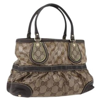 Gucci Sac &agrave; main en toile Pre-owned - Femme - Pre-owned - Beige - Taille: ONE Size