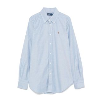 Polo Ralph Lauren L&auml;ssiges blaues Langarmhemd - - Blouses & Shirts - Damen - Blau - S