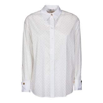 Elisabetta Franchi Wei&szlig;es Hemd mit Metallstrass - - Blouses & Shirts - Damen - Wei&szlig; - XS