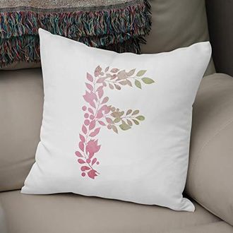 Bonamaison Le Jardin du Lin Dekorativer Kissenbezug, Polyester, mehrfarbig, 50 x 50 cm