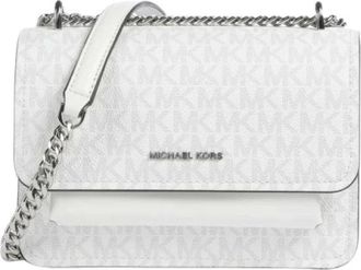 Michael Kors Femme, Sacs, Blanc, Taille: ONE Size Sac bandouli&egrave;re Claire Small Signature Logo