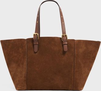 Gerard Darel Cabas en cuir velours int&eacute;rieur m&eacute;tallis&eacute; - SIMPLE BAG