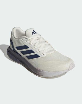 adidas adidas Performance - Runfalcon 5 - Chaussures de course - Cr&egrave;me et bleu marine-Blanc