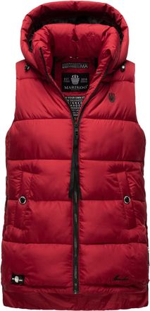 Marikoo Damen Weste Steppweste gesteppt Frühjahr Übergangsweste B898 [B898-Zarin-Blood-Red-Gr.XL]