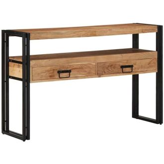 vidaXL Table console Marron 120 x 33 x 75 cm Bois dacacia massif Vidaxl