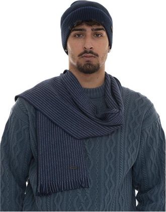 HUGO BOSS Homme, Accessoires, Bleu, Taille: ONE Size Ernesto Scarf and Hat Set