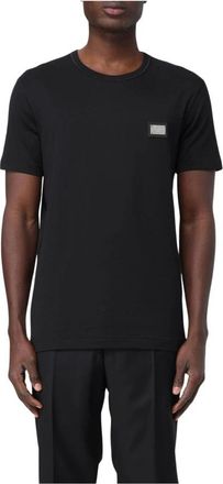Dolce & Gabbana Homme, Tops, Noir, Taille: XL Refined Jersey T-Shirt