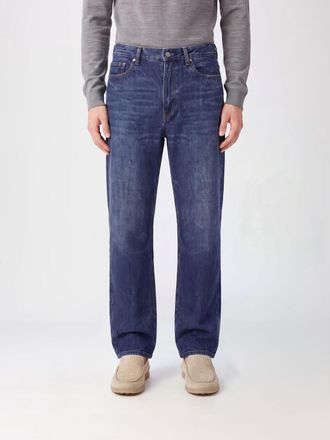 Paul Smith Straight Jeans aus reinem Baumwoll-Denim mit 5 Taschen und mittlerer Taille