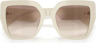 Dolce & Gabbana Femme, Accessoires, Beige, Taille: 54 MM Square Acetate Lunettes de soleil
