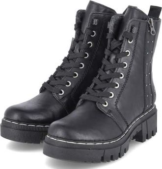 Rieker Femme 74044 Bottes de Motard, Noir, 40 EU