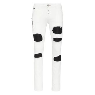 Philipp Plein Rock Star Slim Fit Jeans - - Jeans - Herren - Wei&szlig; - W29