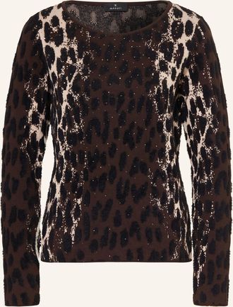 Monari Monari Pullover Mit Schmucksteinen braun