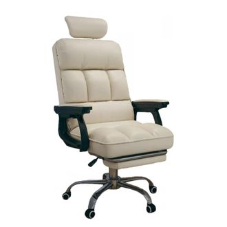 Generic Ergonomischer B&uuml;rostuhl mit Liegefunktion, 90&deg;-150&deg; verstellbar, mit Armlehnen und Fu&szlig;pedal, hohe R&uuml;ckenlehne, ergonomischer PU-B&uuml;rostuhl