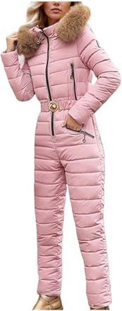 Generic Combinaison de neige pour femme - Imperméable - Coupe-vent - Hiver - Chaude - Neige - Ski - Ensemble pour la randonnée, lescalade, le snowboard - Vest