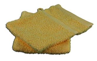 G&ouml;zze Gant de Toilette, Lot de 4, Doux et absorbant, 100% Coton, 16 x 21 cm - Dor&eacute;