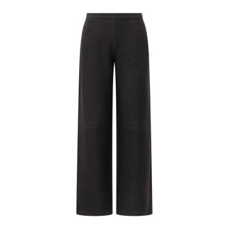 Emporio Armani ASV Palazzo-Hose aus Jersey mit gepr&auml;gter Struktur - - Trousers - Damen - Schwarzk - S